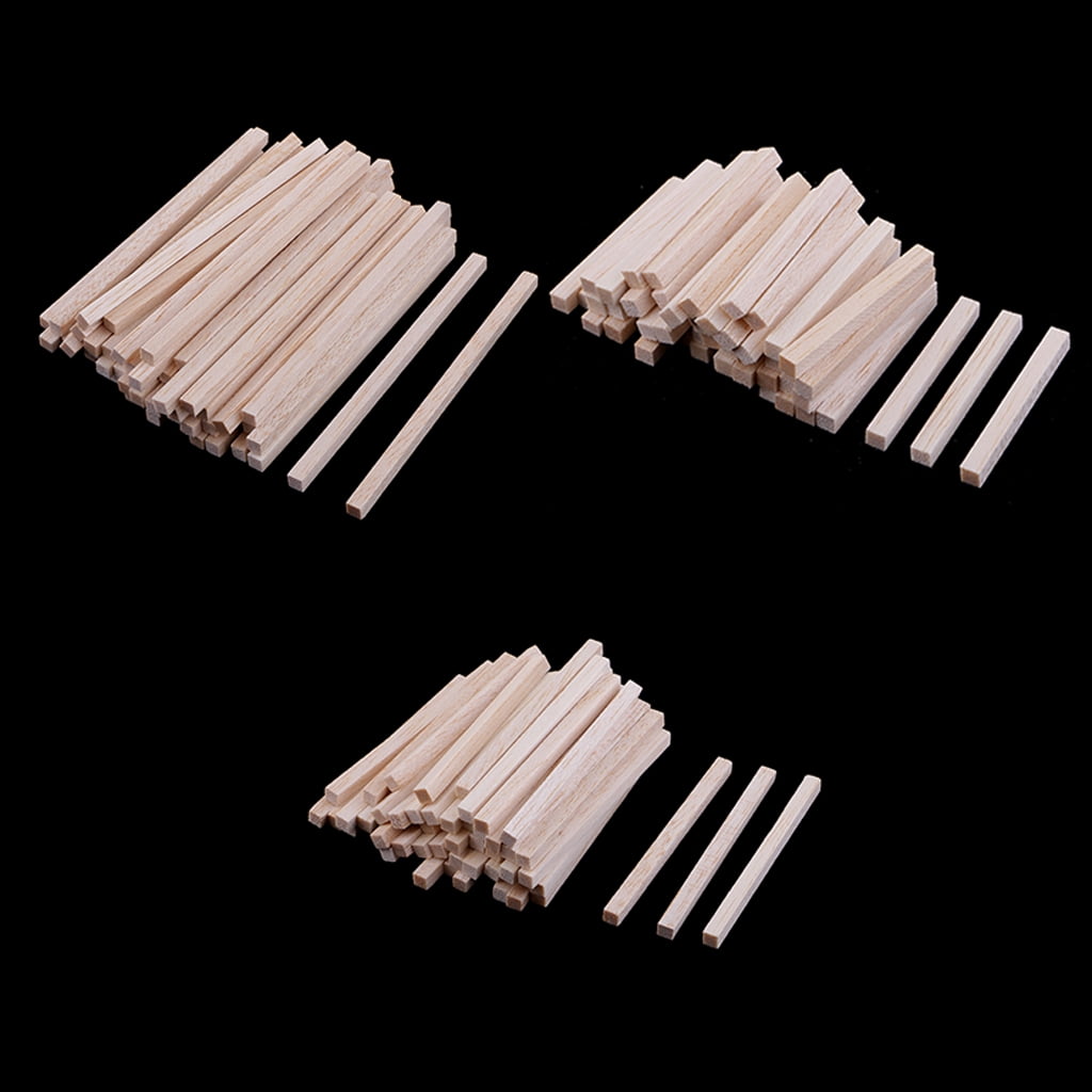 150 Pieces Natural Unfinished Balsa Stick Dowel Rod For Kids Children ...