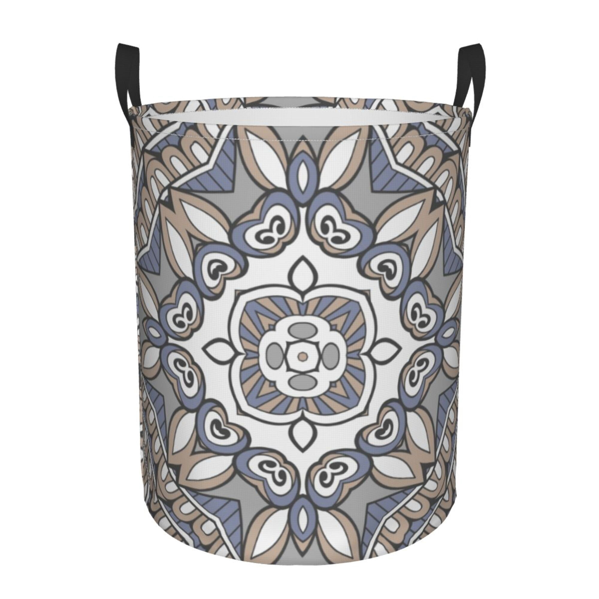 LNWH Laundry Basket, Geometric Mandala Flower Pattern Foldable Laundry ...