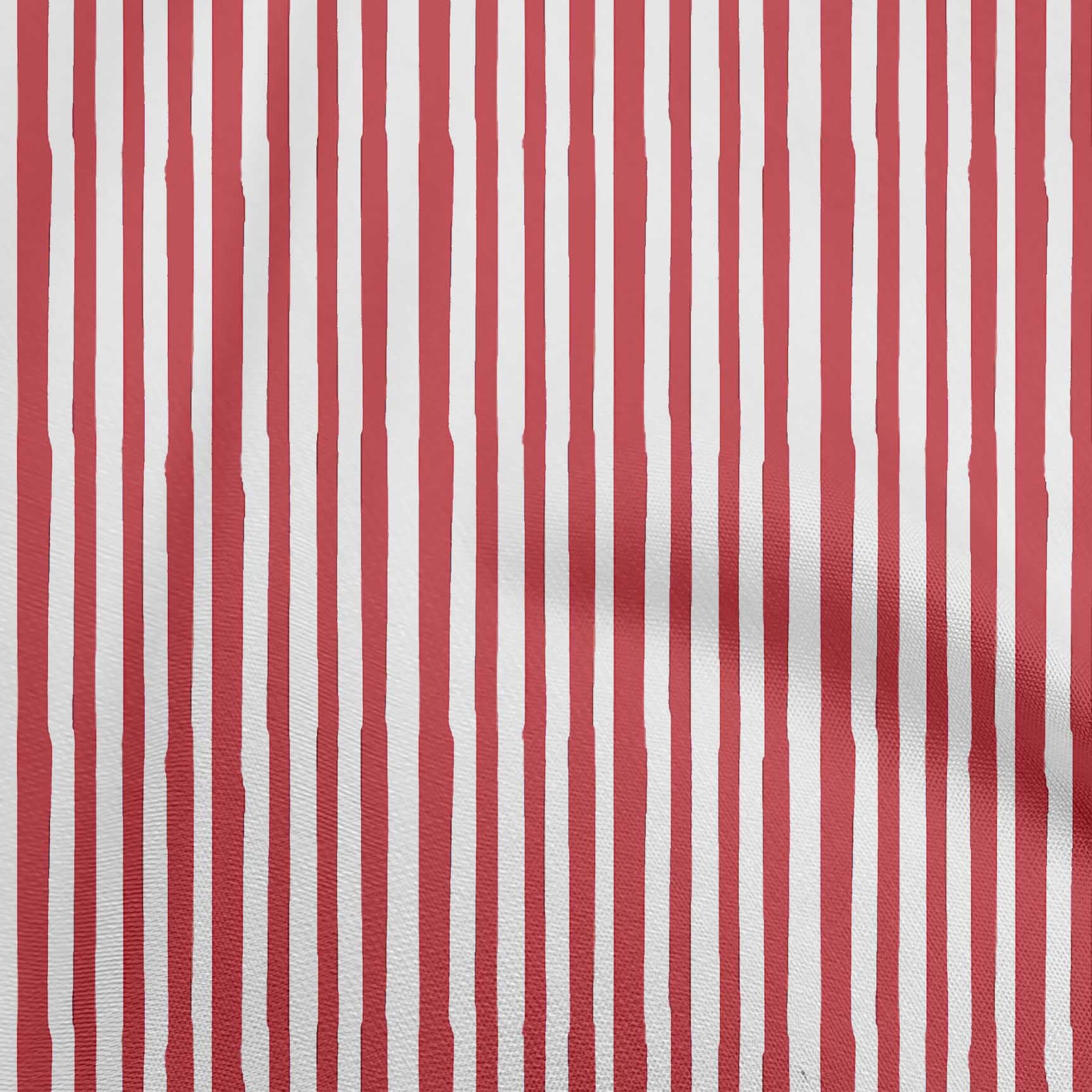 oneOone Viscose Chiffon Red Fabric Stripes Fabric For Sewing Printed ...