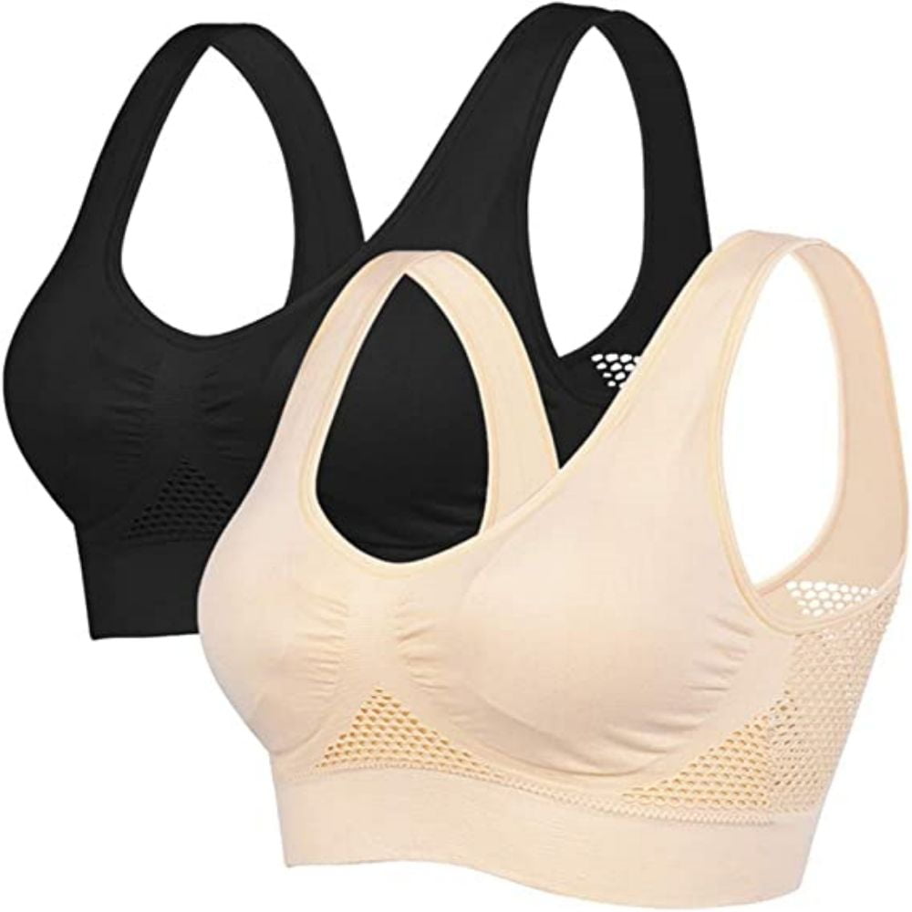 Xihenaier Sports Bras for Teens S 2-Pack Black/Skin 70/32ABCD - Walmart.com