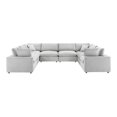 Modway Commix 8-Piece Performance Velvet Sectional Sofa in Light Gray - Walmart.com
