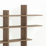 Danya B Five Level Asymmetric Modern Floating Cubby Wall Shelf with 30 ...