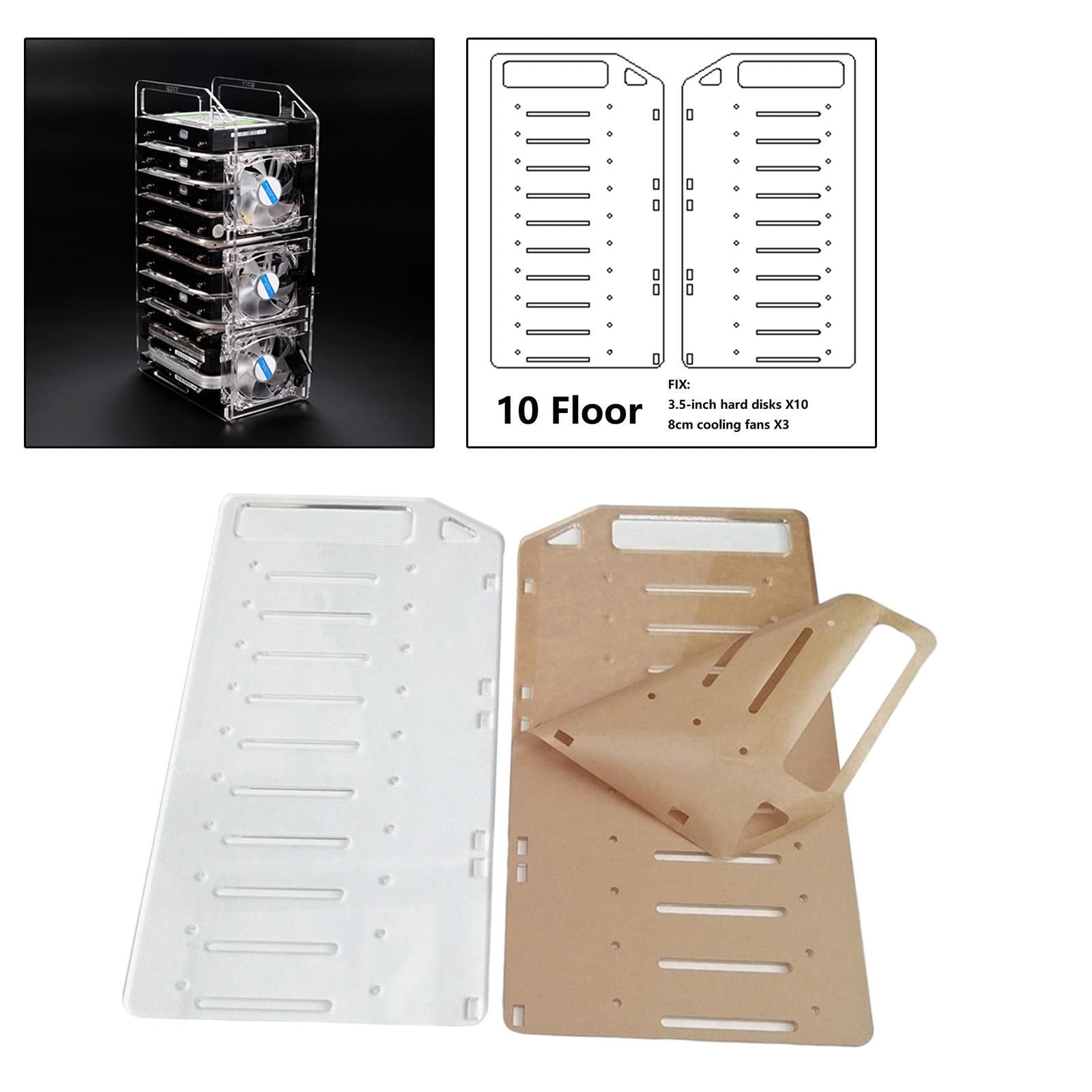DIY 3.5inch Acrylic Multi-Layers Bracket Rack Desk Storage Container ...