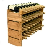 DECOMIL - 36 Bottle Stackable Modular Wine Rack Wine Storage Rack Solid ...