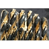 WEN 29-Piece Fully Ground Black Gold HSS Jobber Drill Bit Set with ...