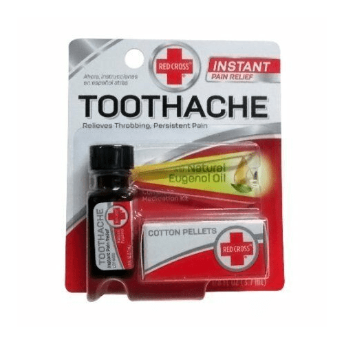 Red Cross Toothache Complete Natural Eugenol Medication Kit, 0.12oz, 2 ...