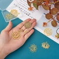 12Pcs 6 Style Ion Plating(IP) 304 & 201 Stainless Steel Charms Lotus ...