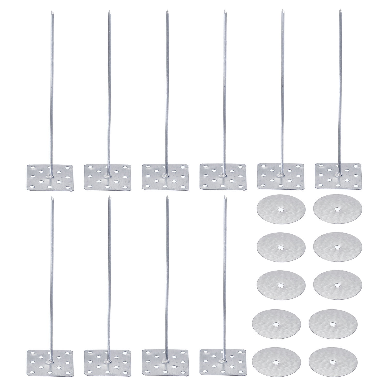 Uxcell 4" Perforated Insulation Pins with Washers Insulating Nails for ...