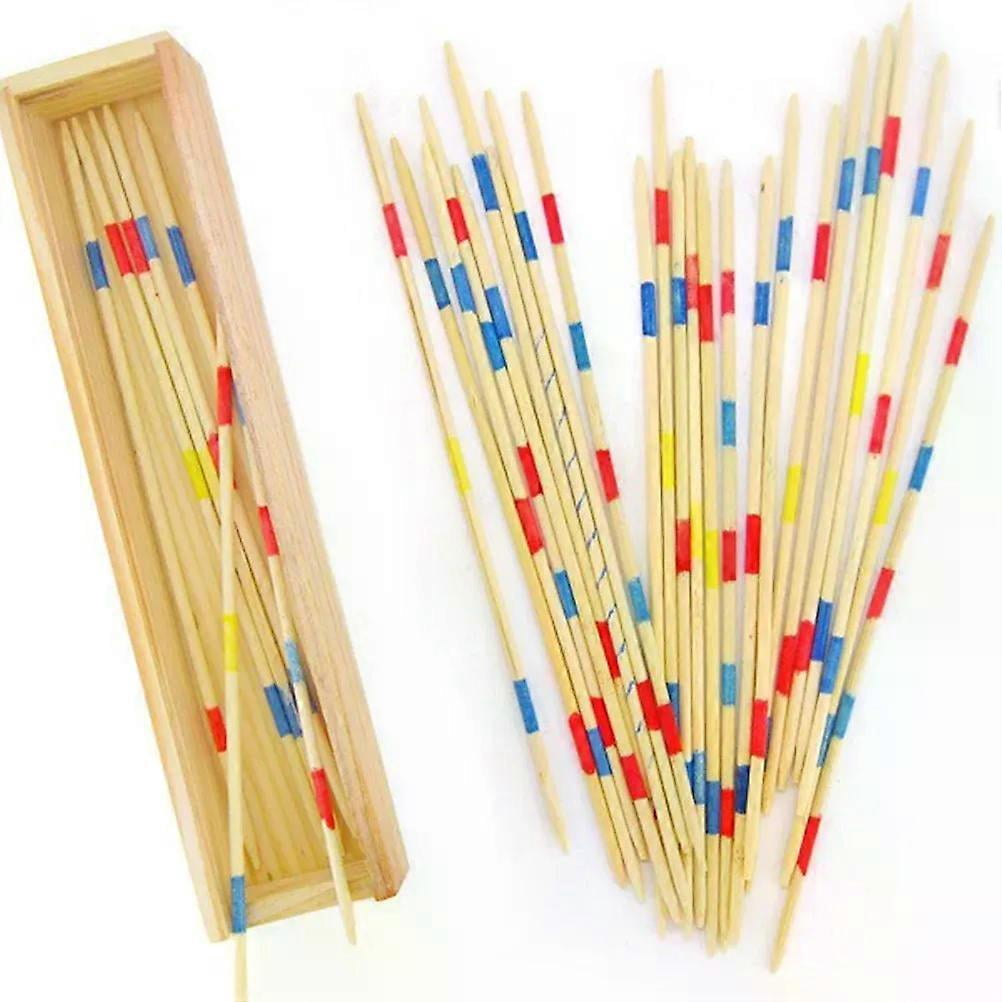 1 Set Traditional Mikado Spiel Pick Up Sticks With Box Multiplayer Game ...