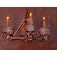 Ossuary Skulls Bones and Spines Pentagonal Ceiling Chandelier Light ...