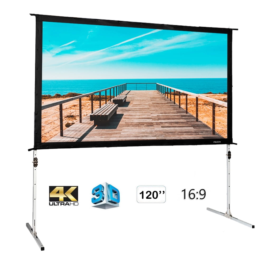 UBesGoo 120" 16:9 Outdoor Projection Screen 160Â° Wide Viewing Angle ...