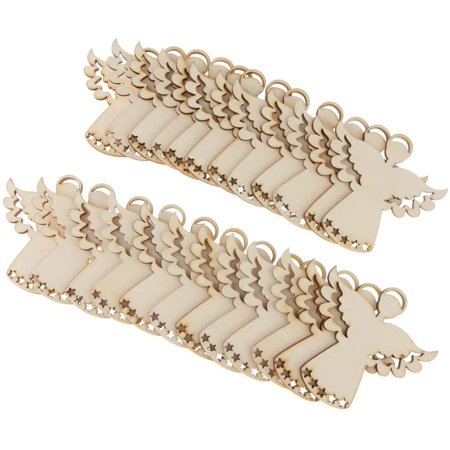 24 Pieces Angel Shaped Wood Chips Gift Tags for | Walmart Canada