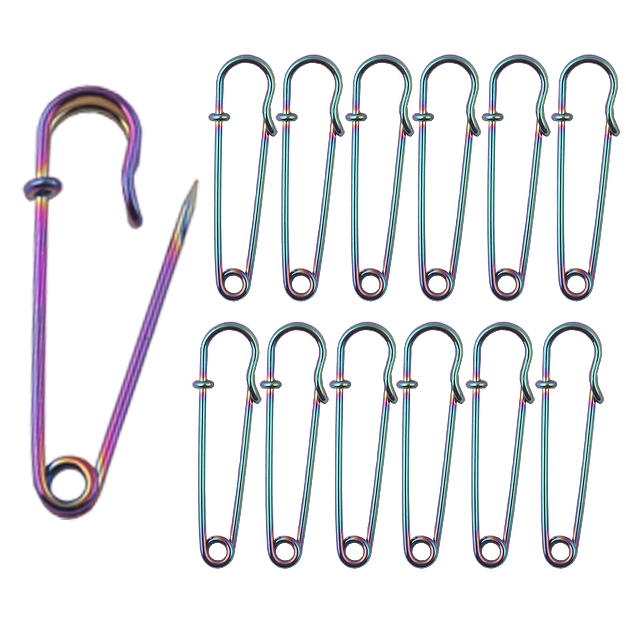 Brooches Heavy Duty Safety Pins 1.6"/38mm/31mm Metal Spring Lock Pin ...