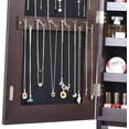 NEX Jewelry Cabinet Standing Lockable Makeup Armoire with Full-Length ...
