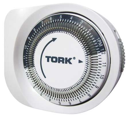 Tork 401A 24 Hrs Polarized Mechanical Timer, Gray - 125Vac, 15A ...