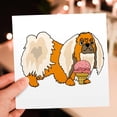3drose, Funny Cute Pekingese Puppy Dog Eating Ice Cream Cartoon Art, 6 ...