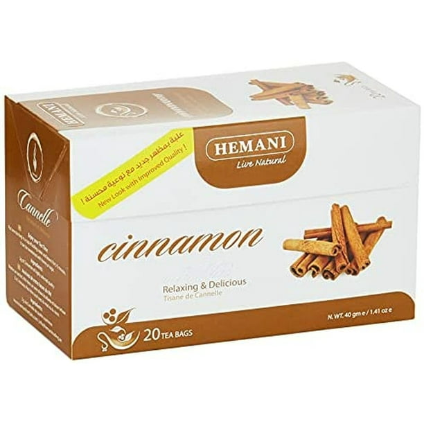 HEMANI Cinnamon Herbal Tea - 45g - 20 Tea Bags - 100% Herbal - Improves ...