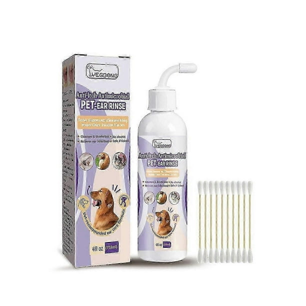 Dog Ear Cleaner, Ear Infection Treatment For Dogs Cats, Eliminates Ear ...