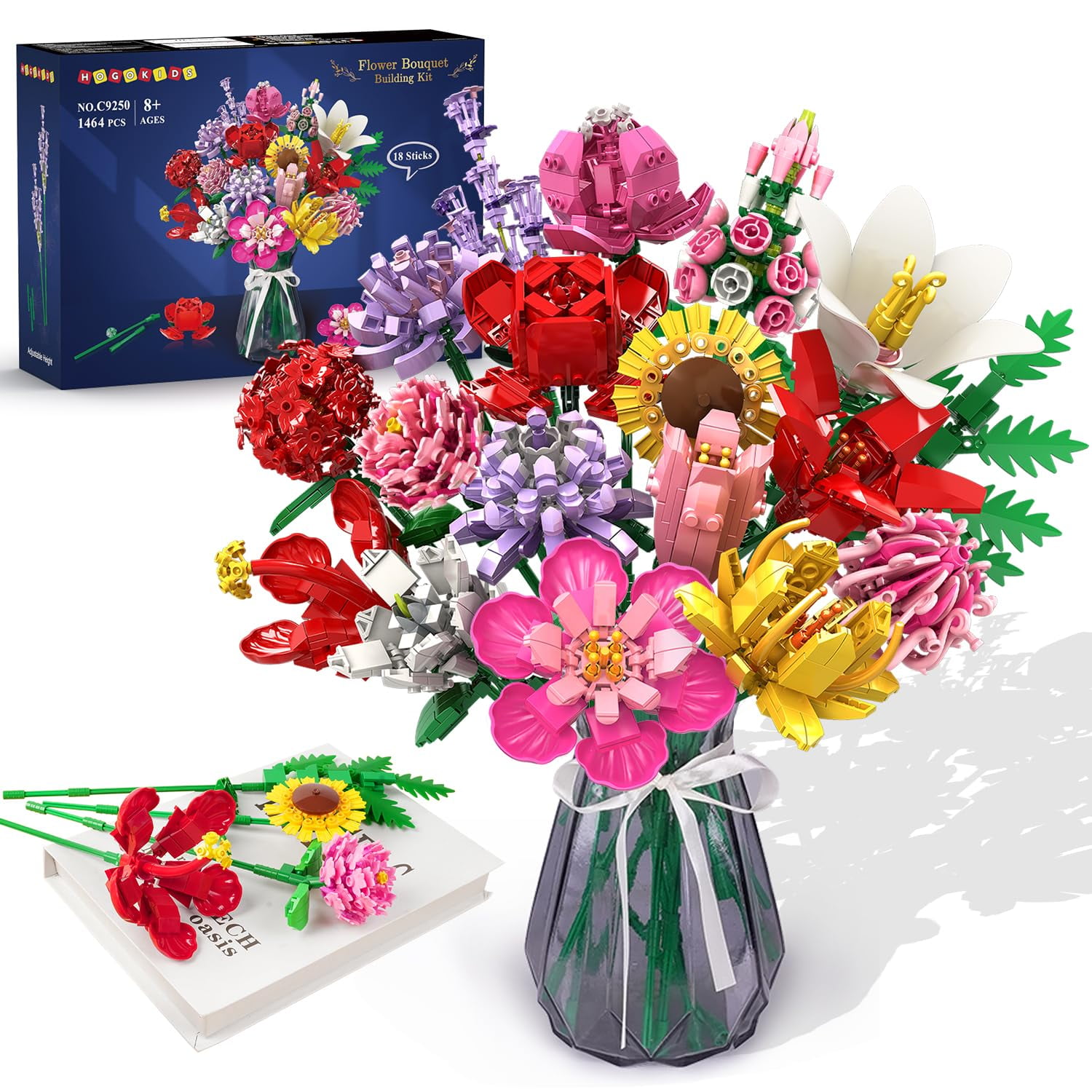 Click here for Hogokids Flowers Bouquet Building Set - 1413pcs Bo... prices