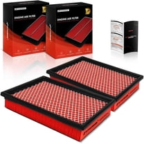 A-Premium 2-PC Pre-oiled Engine Air Filter Compatible with Chevrolet ...