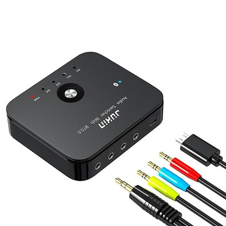 3.5mm Audio Adapter Switcher Remote Control -Compatible Receiver Audio ...