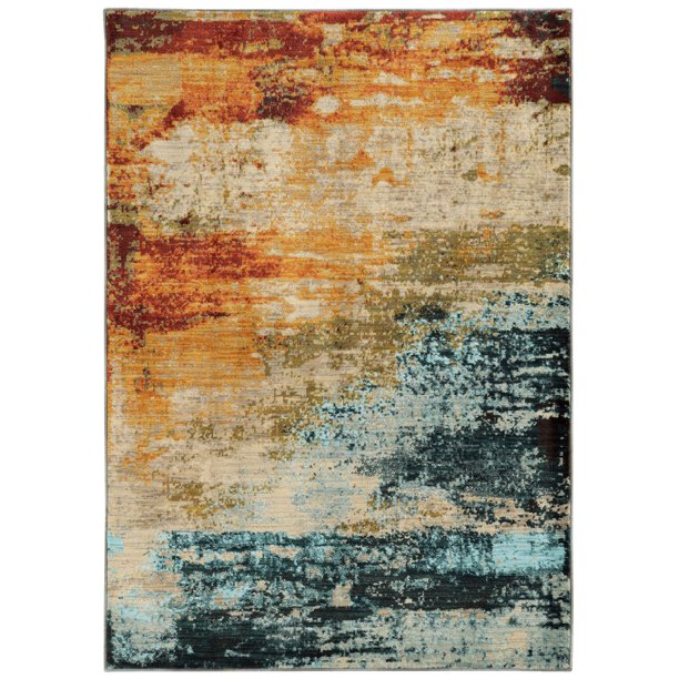 Avalon Home Sadie Abstract Contemporary Area Rug, Yellow - Walmart.com