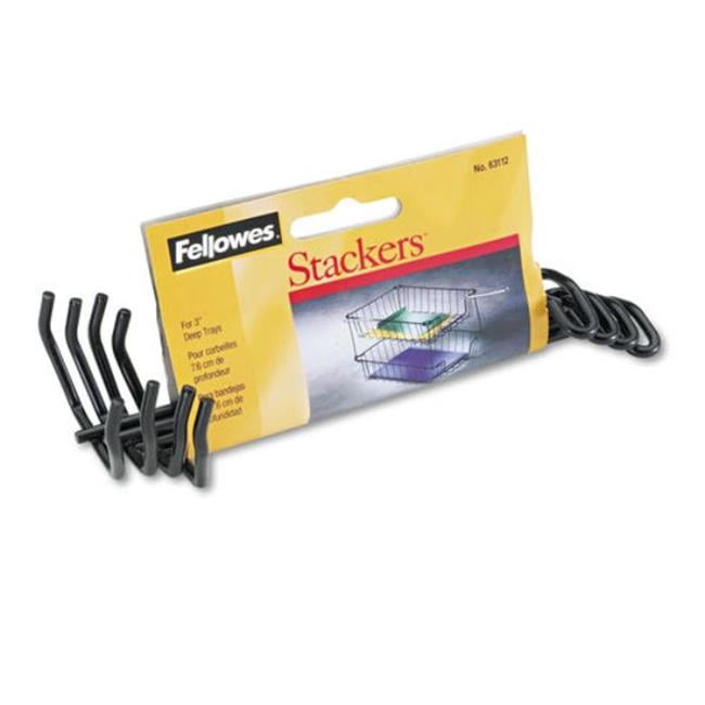 Fellowes Desk Tray Stacking Posts for 3 in. Capacity Trays, Black ...