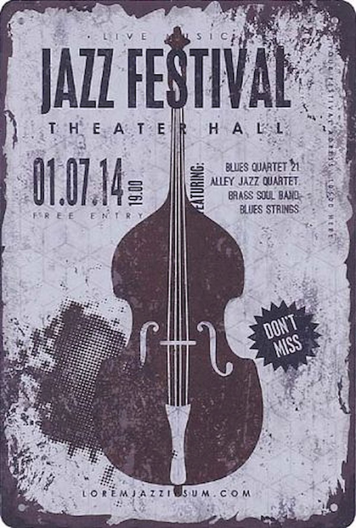 Jazz Festival Metal Sign - Walmart.com