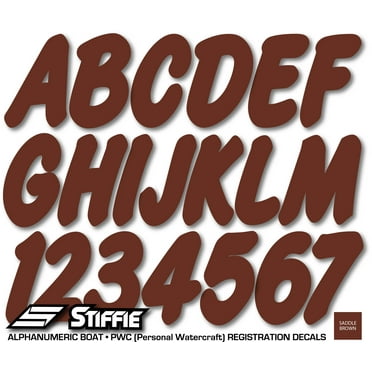 STIFFIE Whipline Solid Red/Black 3" Alpha-Numeric Registration ...