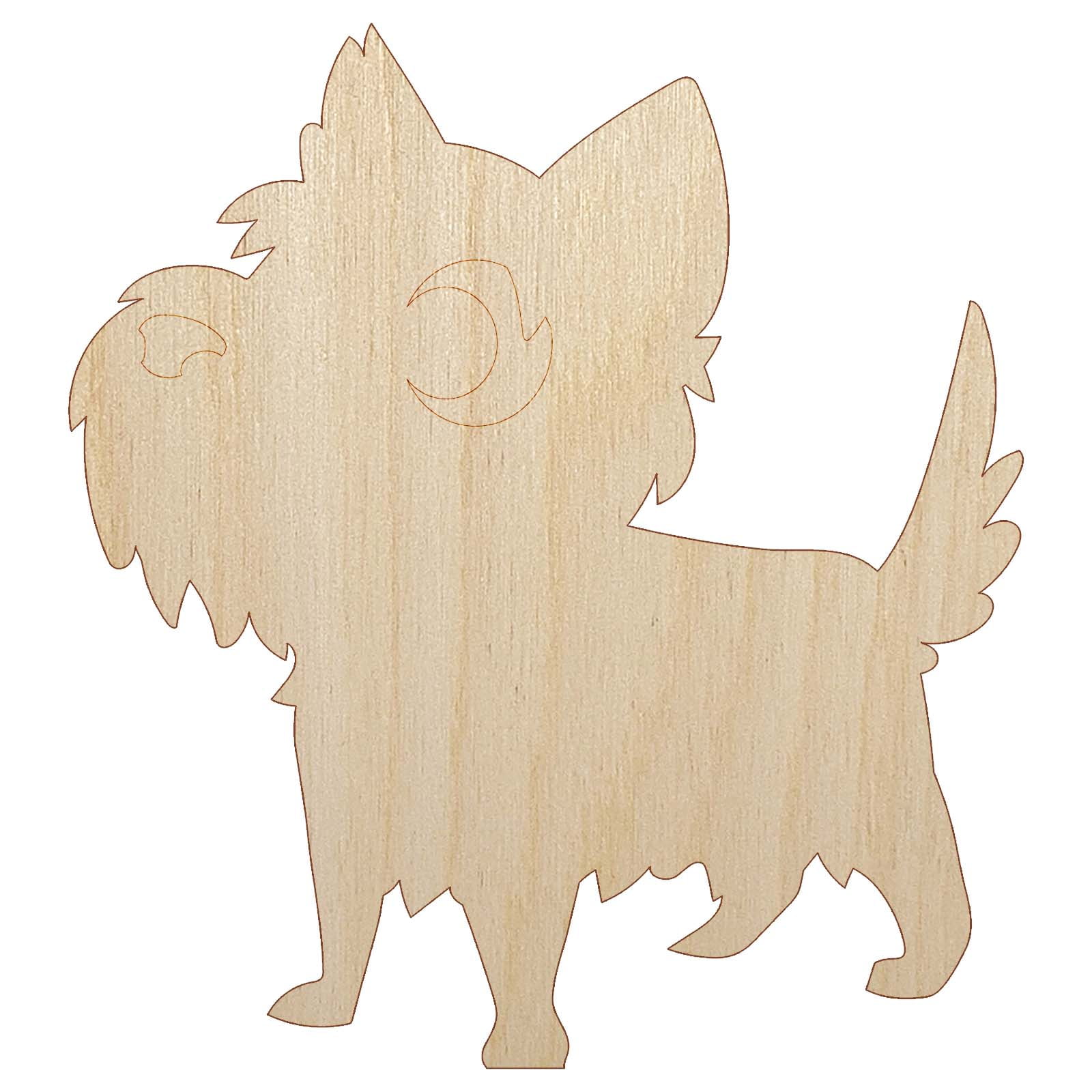 Lovable Cartoon Cairn Terrier Wood Shape Unfinished Piece Cutout Craft ...