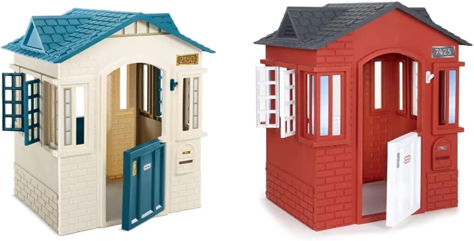 Little Tikes Cape Cottage Playhouse for Kids & Cape Cottage House, Red ...