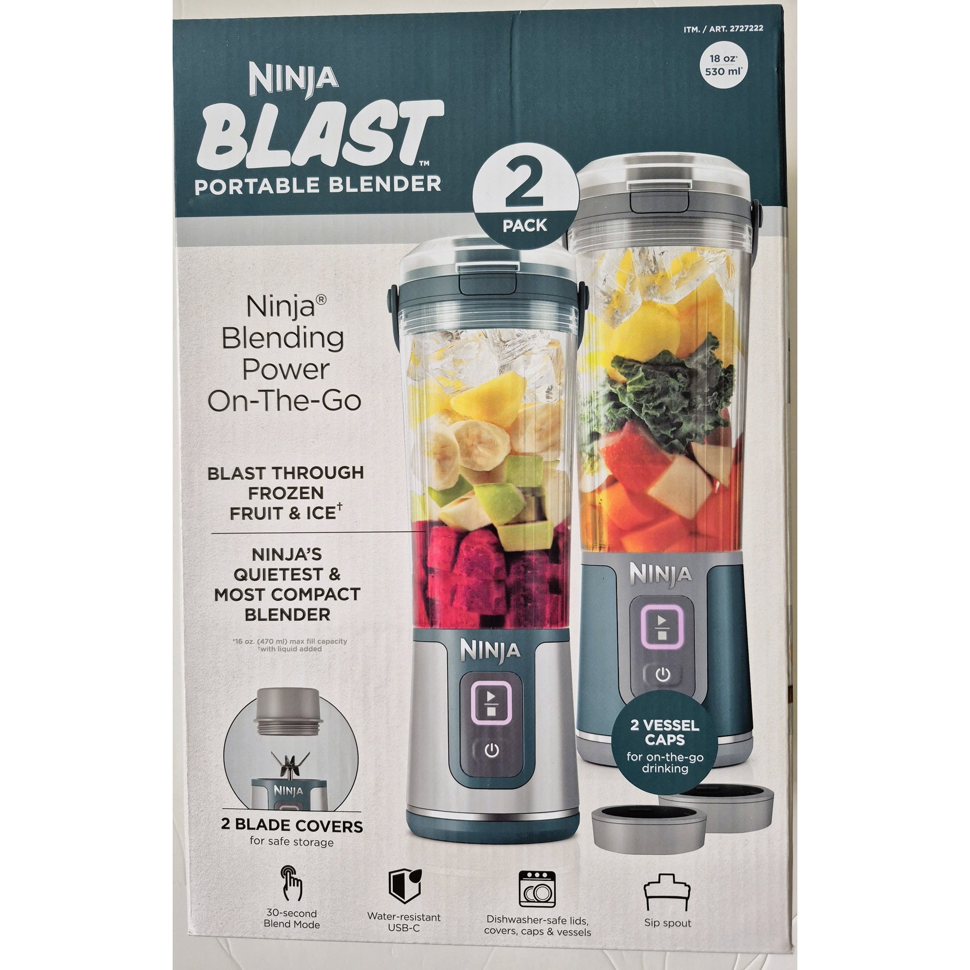 Click here for Ninja Blast Portable Blender 2‑pack  Cordless 18oz... prices