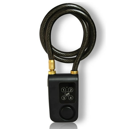 Keyless Wire Rope Password Smart Alarm Anti Theft Motorbike Chain Lock ...