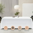 WEALUXE Large White Tablecloth 90x156 for 8 Foot Rectangle Tables ...