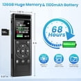 136GB Digital Voice Recorder with Playback,9000 Hours Audio Recording ...