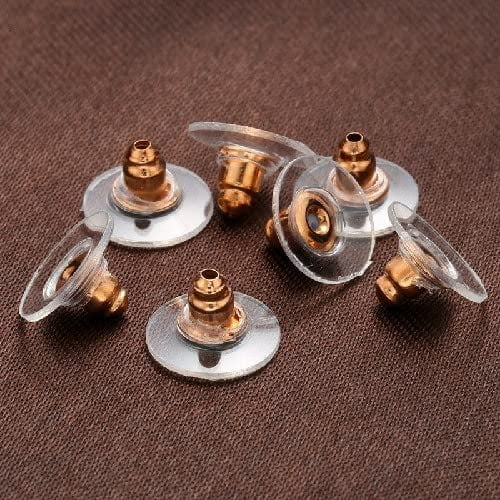 50Pcs DIY Craft Accessories Silicon Stud Earring Back Stoppers Ear Post ...