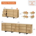 Modern Picture Frame Sideboard Buffet Cabinet with 18 Drawers and T ...