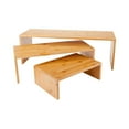 Rectangle Natural Bamboo Display Stand - 3 Sizes - 8" x 24" x 8" - 1 ...