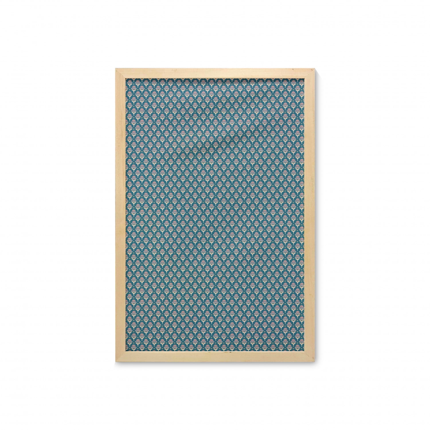 Modern Wall Art with Frame, Abstract Surreal Floral Bloom Pattern ...