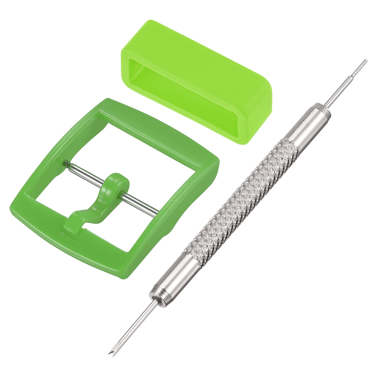 Uxcell Plastic Buckle, Silicone Strap Loops Green for 20mm Watch Band ...