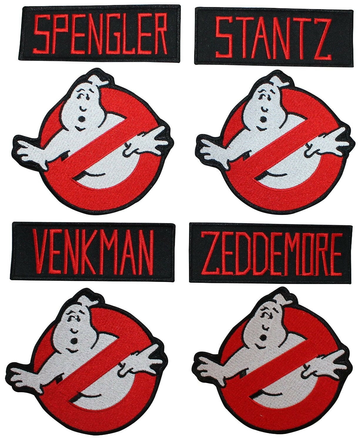 Lot of 8 Ghostbusters Name Tags & No Ghost Sign Logo Applique Patches ...