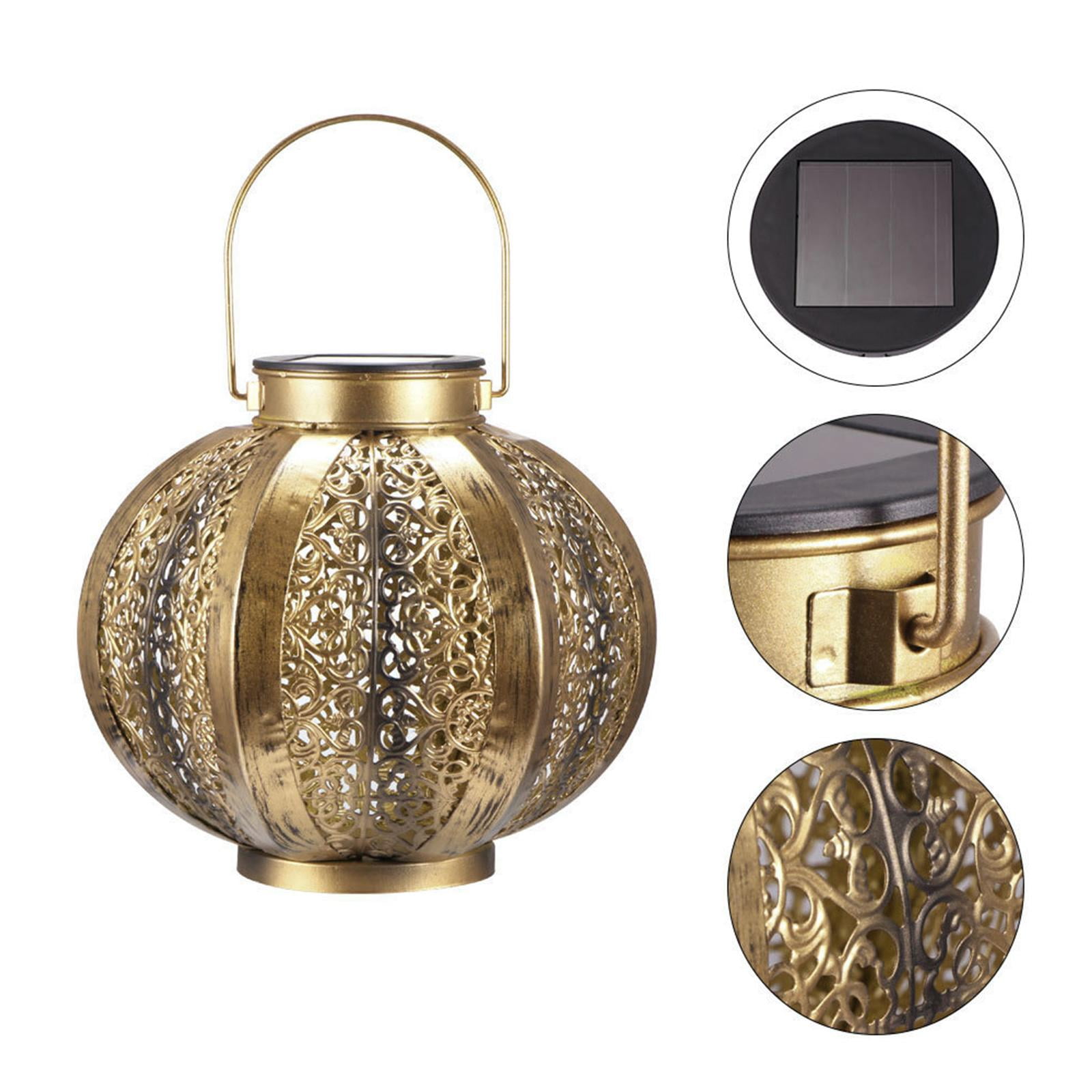 Solar Lantern Outdoor Solar Light Metal Hanging solar Lantern for Patio ...