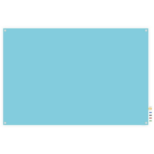 Magnetic Whiteboard in Blue with Square Corners (36 in. W x 1.63 in. D ...