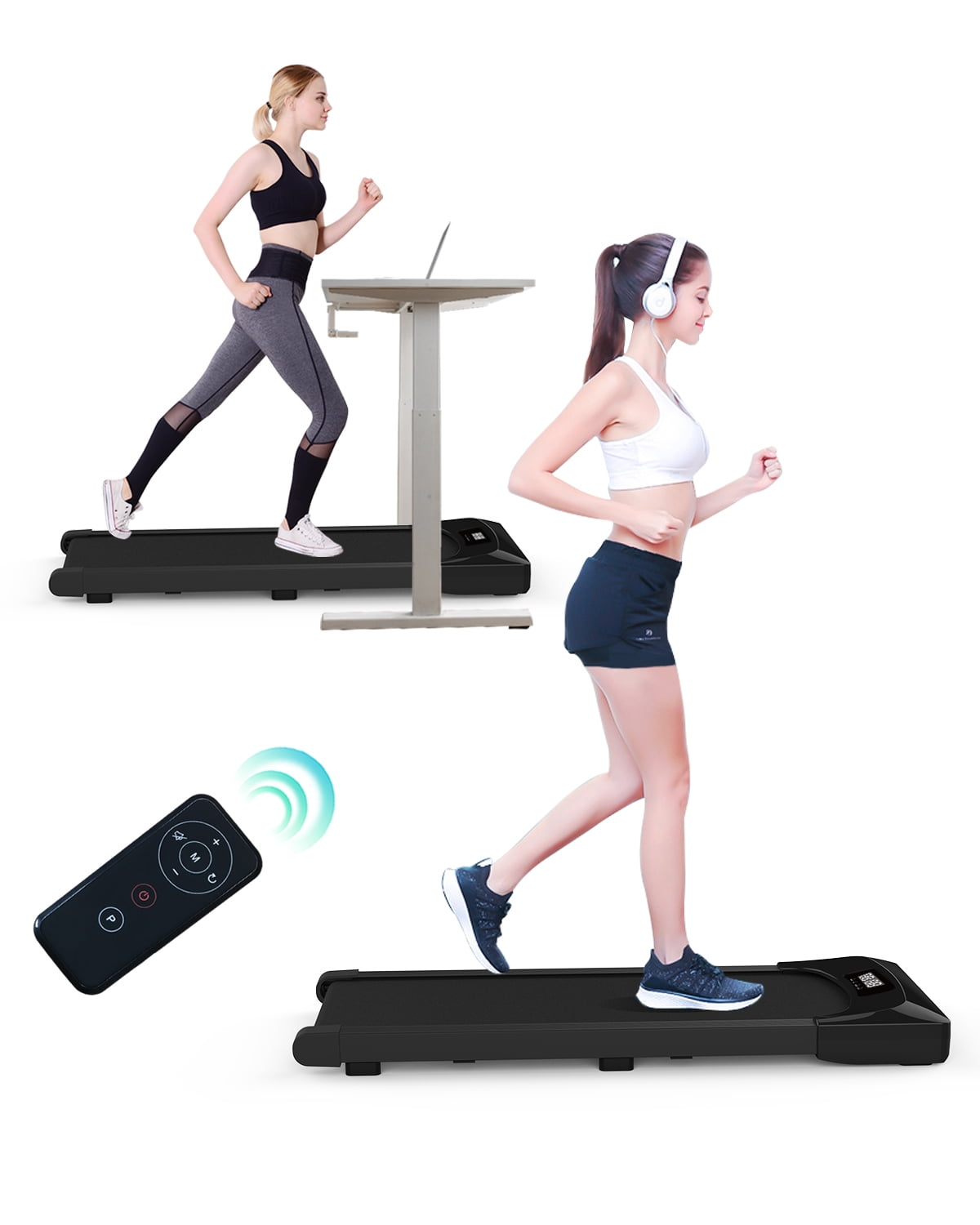 Under Desk Treadmill , Walking Treadmill 2 in 1 for Walking , Quiet and ...