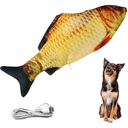 Flopping Fish Electric Moving Dog Fish Toy，Realistic Flopping Fish ...