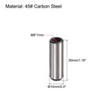 M6 Internal Thread Dowel Pin 10 Pack 10x30mm Chamfering Flat Carbon ...
