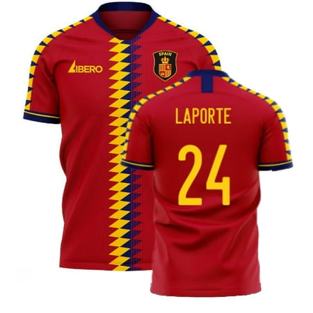 Spain 2022-2023 Home Concept Football Kit (Libero) (LAPORTE 24 ...