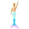 Barbie Dreamtopia Merman Doll, Blonde with Pink Shell Necklace ...