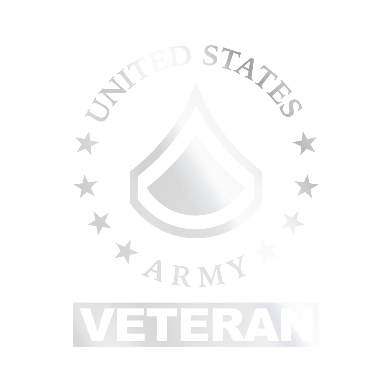 E-3 Private First Class Veteran US Army Rank Sticker Decal Die Cut ...