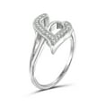 JewelersClub Accent White Diamond Initial Letter Ring for Women ...